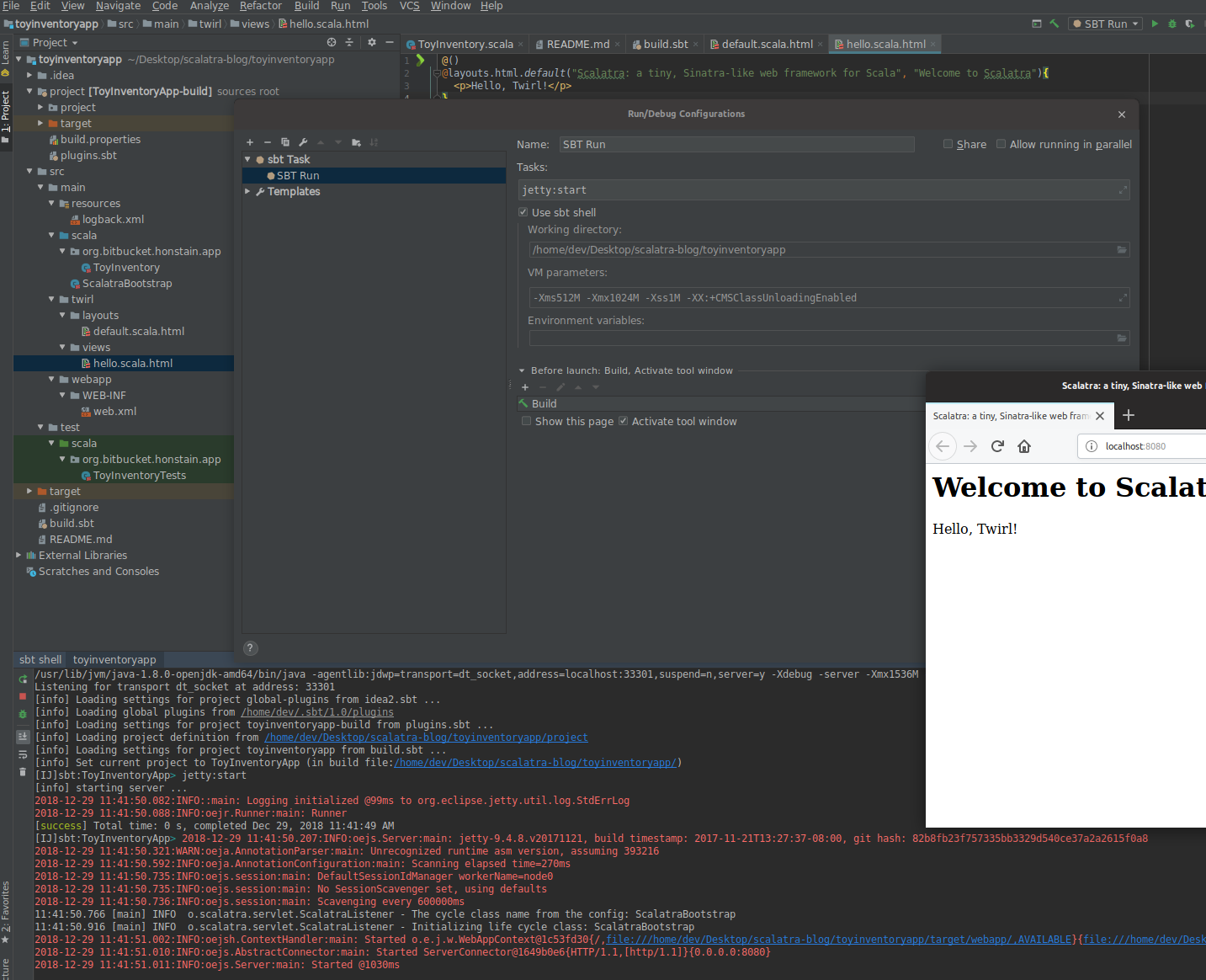 Scalatra Scala Service giter8 Template